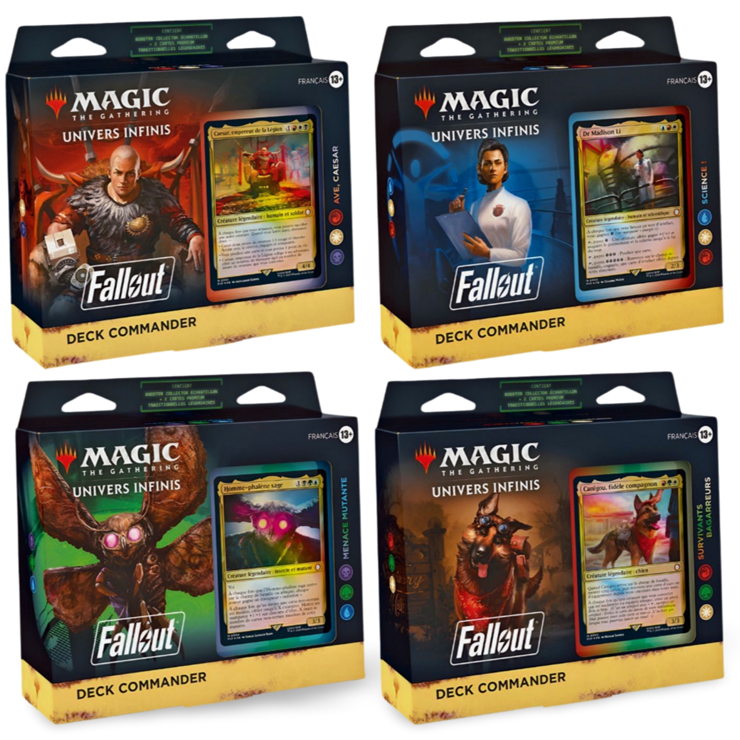 Dstrib - Deck Commander FALLOUT - Lot de 4 différents Magic The Gathering